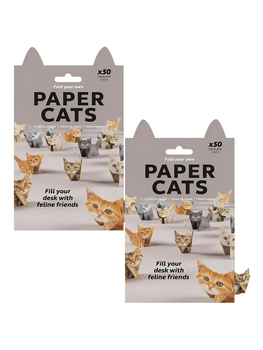 Оригами ручной работы (фигурки кошек, упаковка из 50 штук)