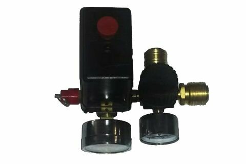 Редуктор к компрессору в сборе, 2 выхода быстросъем внутр d-12,3мм, автоматика разьем 1/4 мама, шт