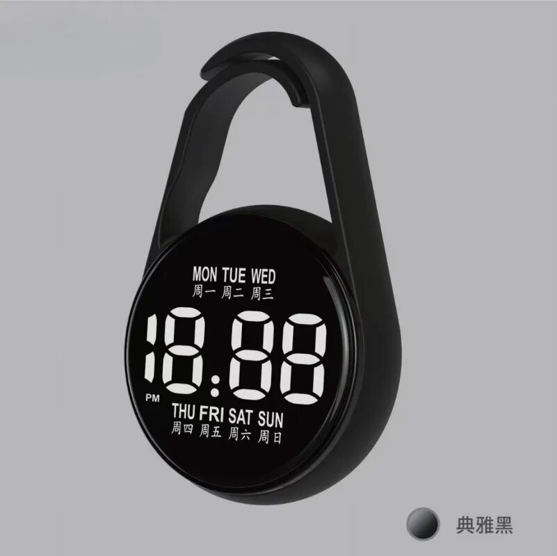 Черные LED часы с крючком YIYUEQIANLI