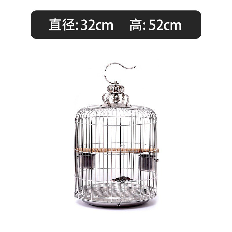 Клетка для птиц из нержавеющей стали для бантамов, майлоров, корелл, волнистых попугаев и молочниц, большая коллекция высококачественных круглых клеток