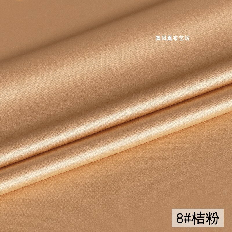Однотонная двусторонняя ацетатная атласная ткань, глянцевая имитация шелка, дышащая, гладкая ткань для платьев