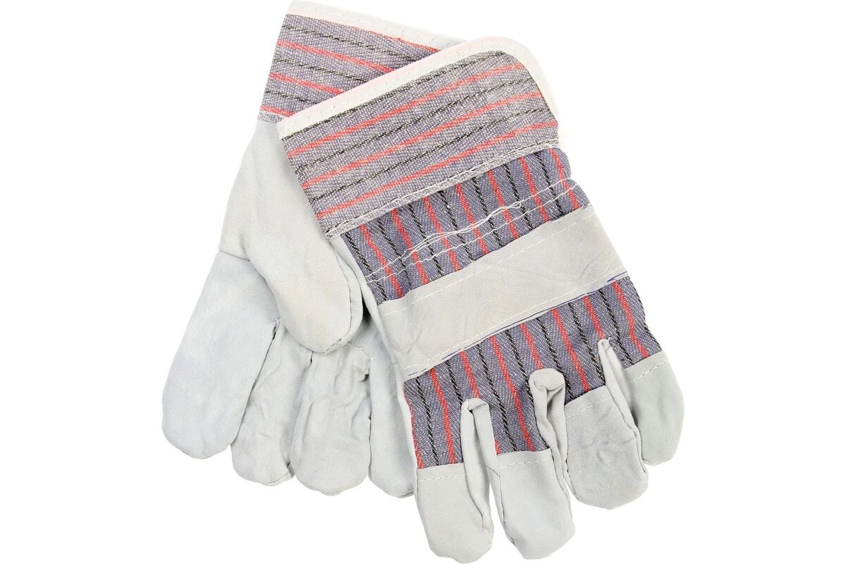 Тундра Краги сварщика спилковые , комбинированные, пятипалые, козья кожа, 270 мм, 110 г 9402734