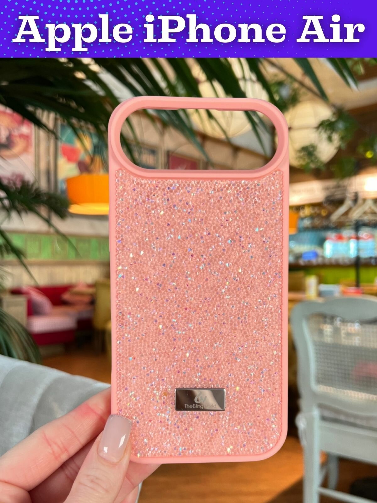 Чехол на iPhone Air / Айфон Аир силиконовый the bling world (Розовый)