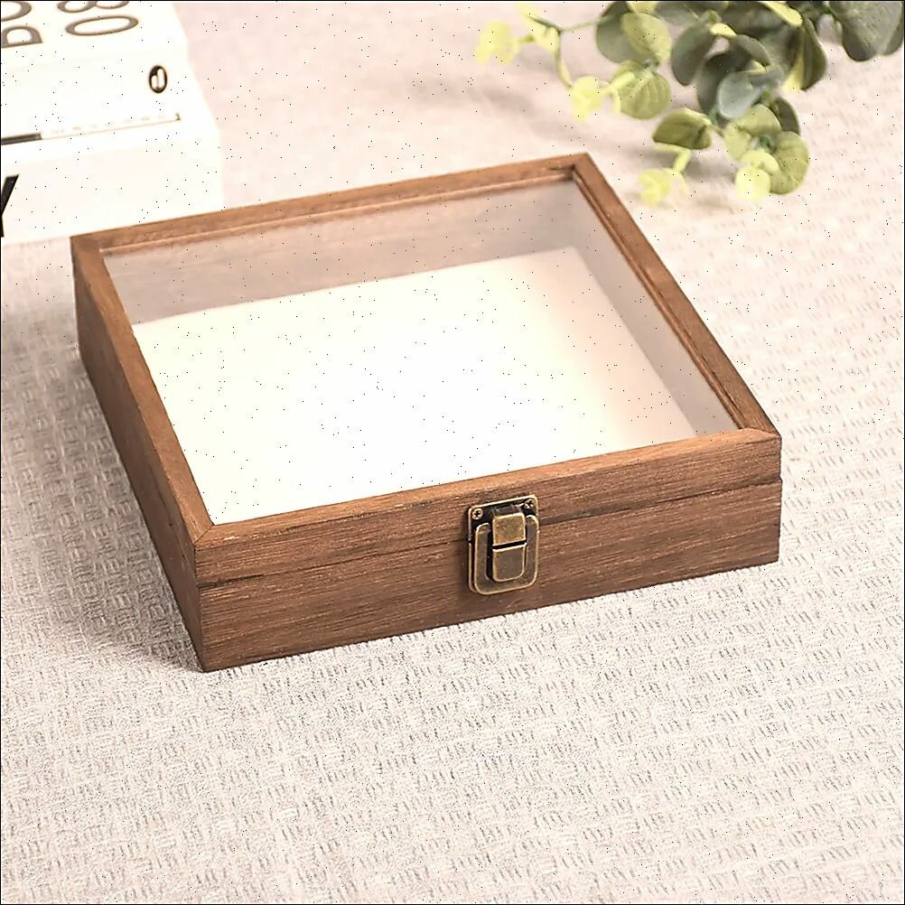 Экологичный деревянный бокс для энтомологической коллекции с прозрачной крышкой