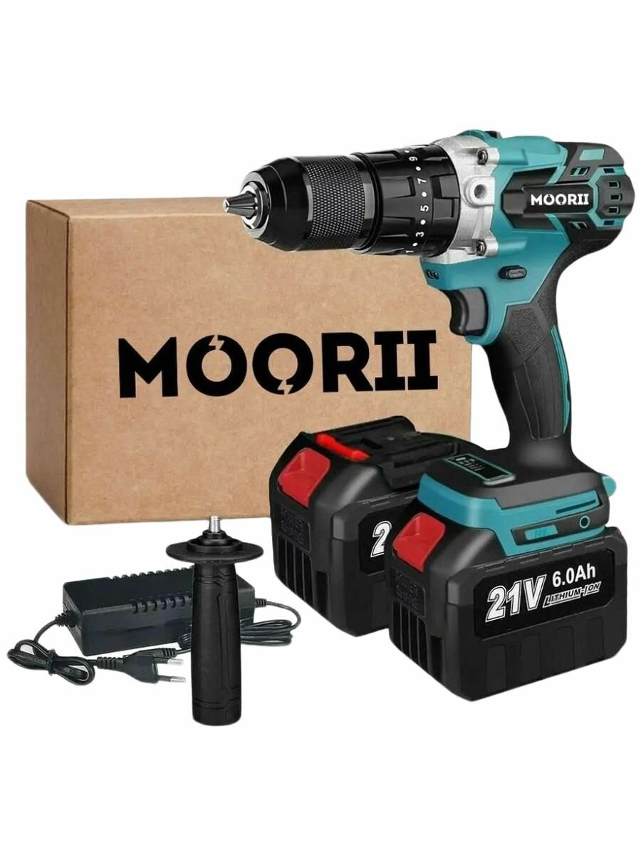 Бесщеточная ударная дрельшуруповерт 21 В с патроном 13 мм и крутящим моментом 120 Нм, идеальный бестселлер для рыбалки с ледобуром, комплектуется двумя аккумуляторами 6.0 Ач