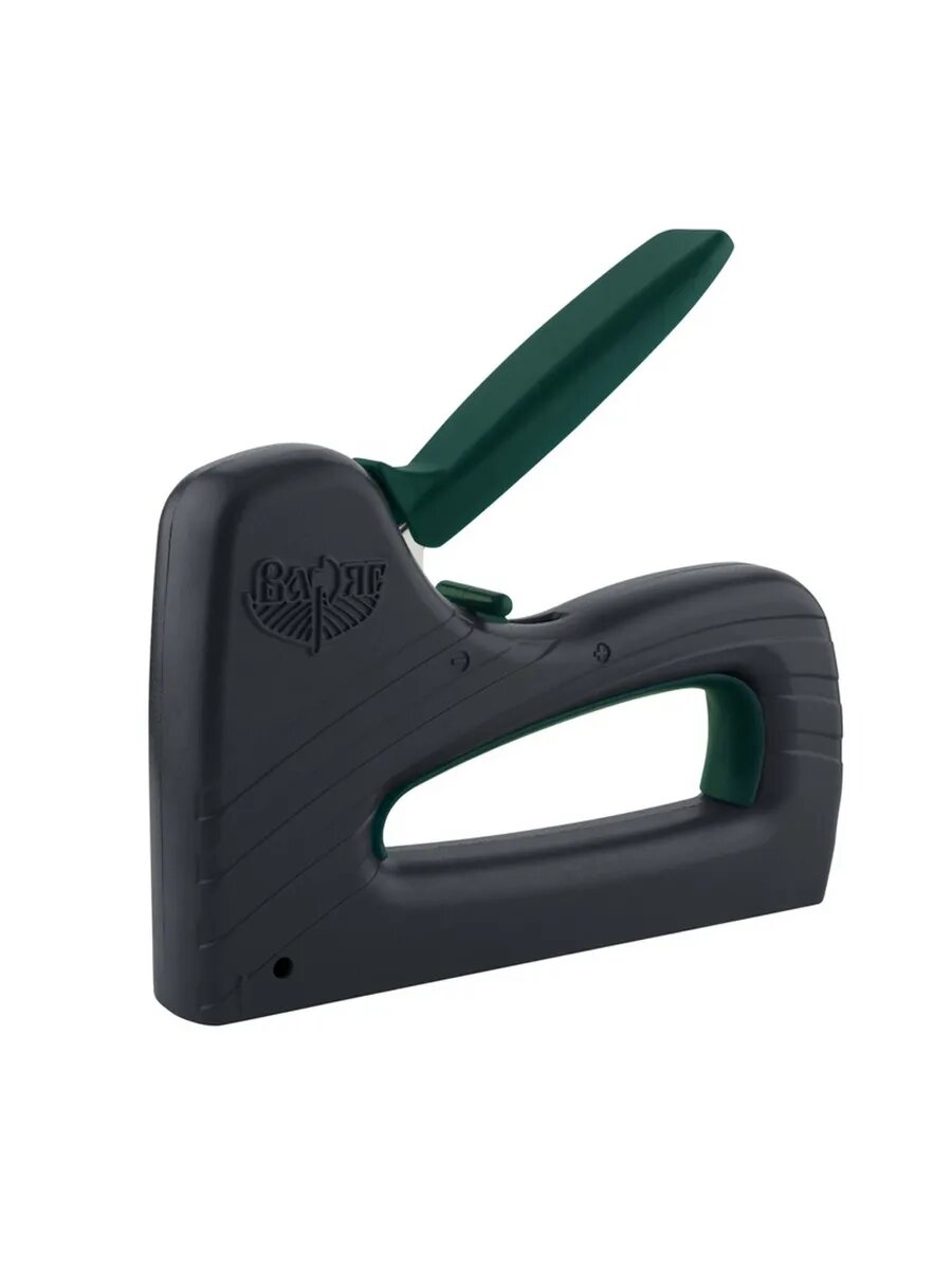 Степлер Варяг 85005, усиленный, регулировка ширины скобы, черный