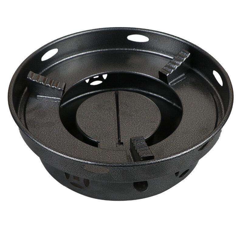 Алкогольная плита Obsidian Black, круглая, для горячего горшка, подставка для маленького горячего горшка, твердая и жидкая, для домашнего использования, на улице, для сухого горшка, алкогольная плита