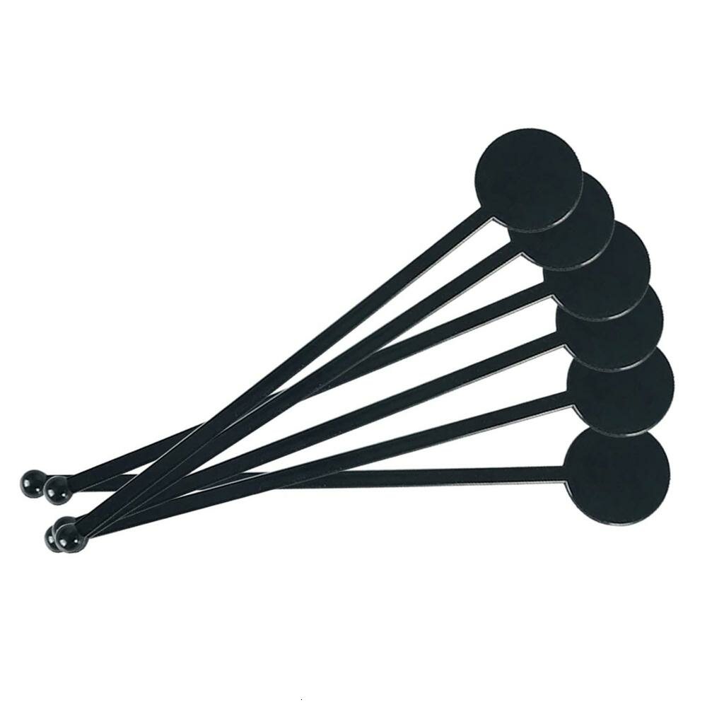 Коктейльные мешалки с круглым наконечником, 100 шт, Черный