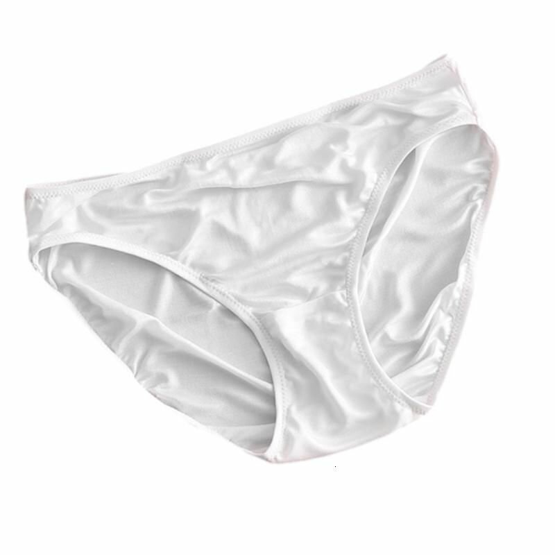 Шелковые трусики для женщин, Белый - XL