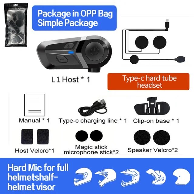 Наушники Smartgoor для мотоциклетного шлема, беспроводные, Bluetooth 5.3, для мотоцикла/велосипеда, стереогарнитура.