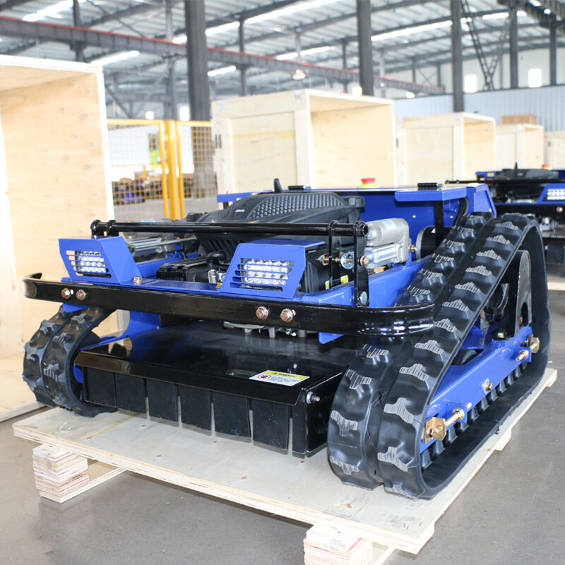 Газонокосилка-измельчитель газонной травы на гусеничном ходу 550, бензиновая, с дистанционным управлением, для парков и ландшафтного дизайна.