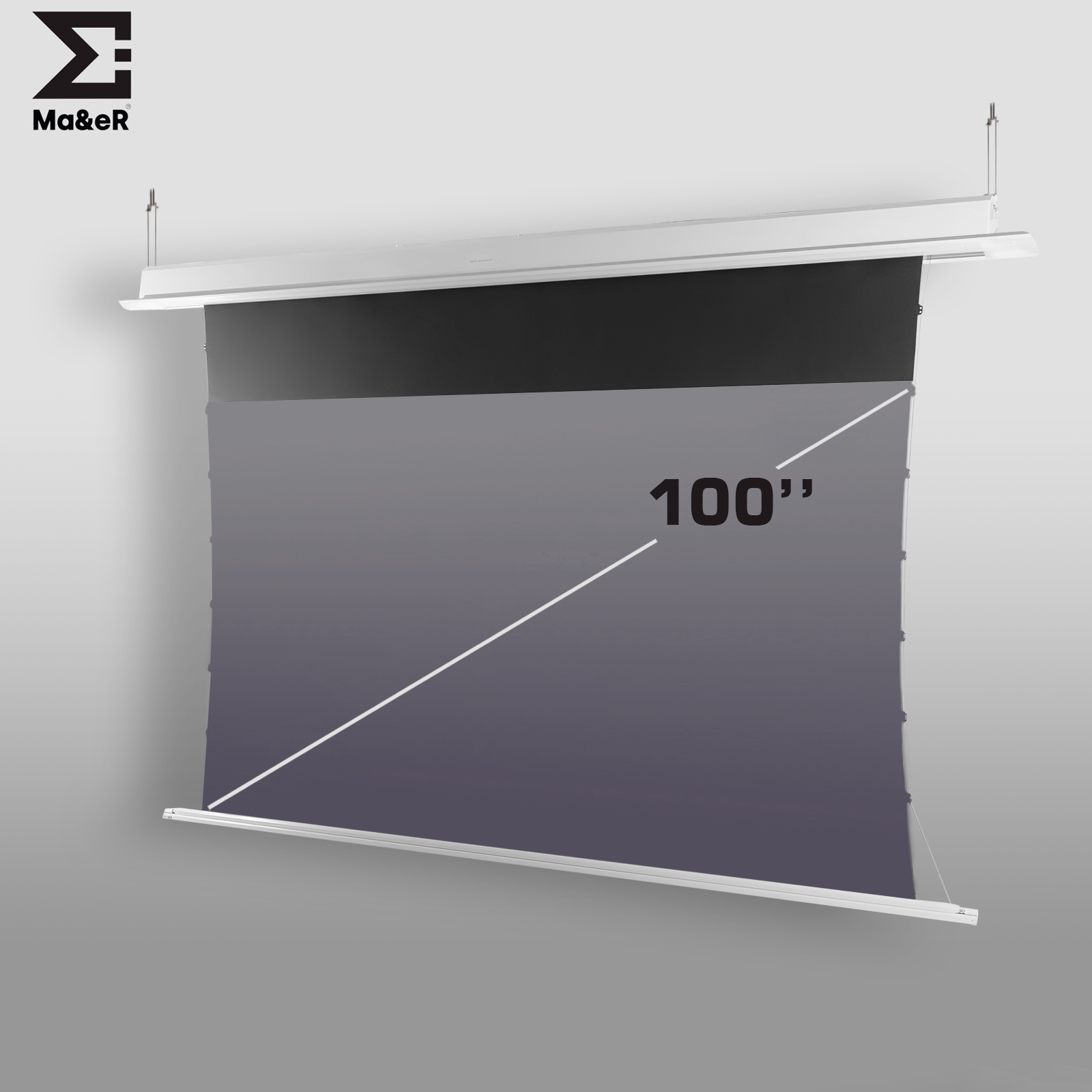 ALR Black Diamond 100" 16:9 Экран моторизированный потолочный скрытого монтажа для проекторов