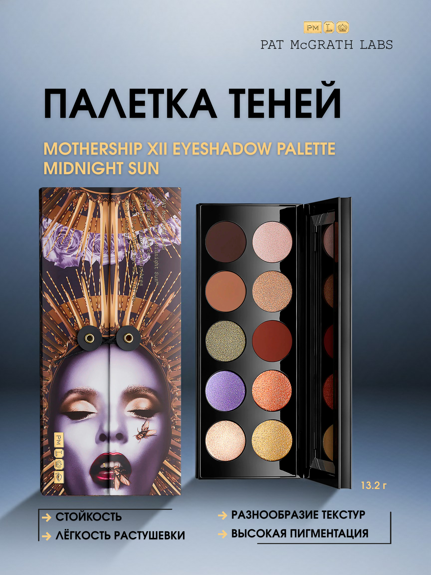 Палетка теней PAT McGRATH LABS - Mothership VI Eye Palette (Midnight Sun)