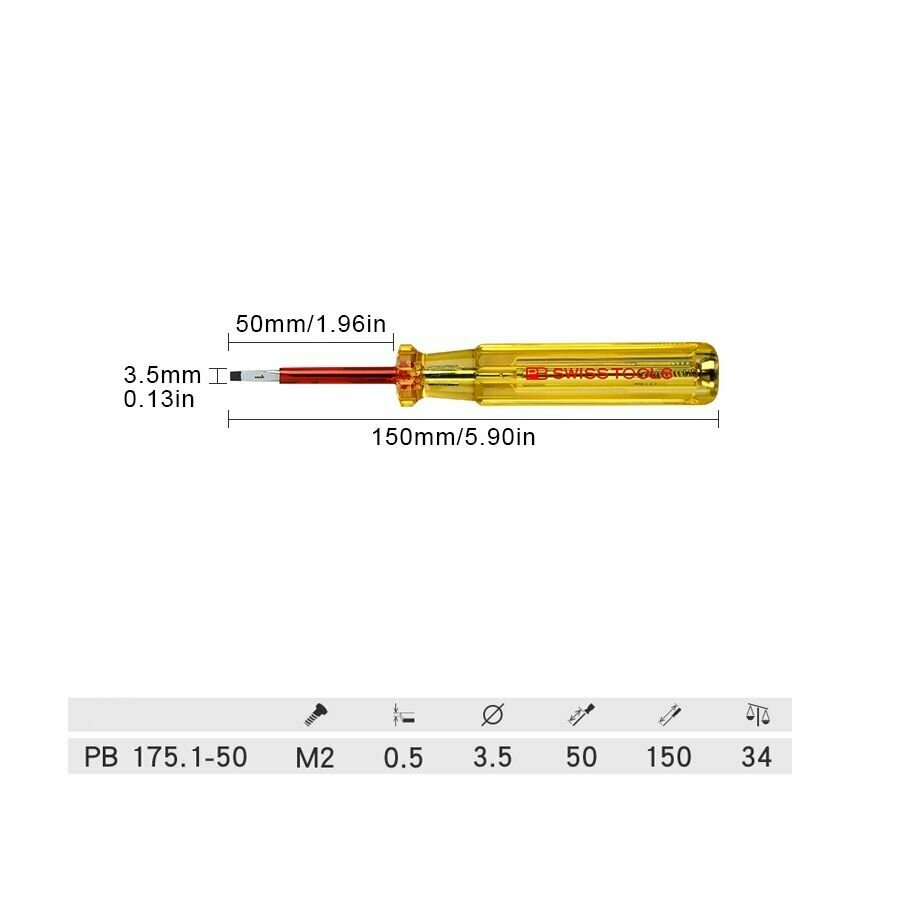 PB Swiss Tools 100-250V шлицевая клеммная отвертка электрика двойного назначения AC Test Pen LED , PB 175.1-50