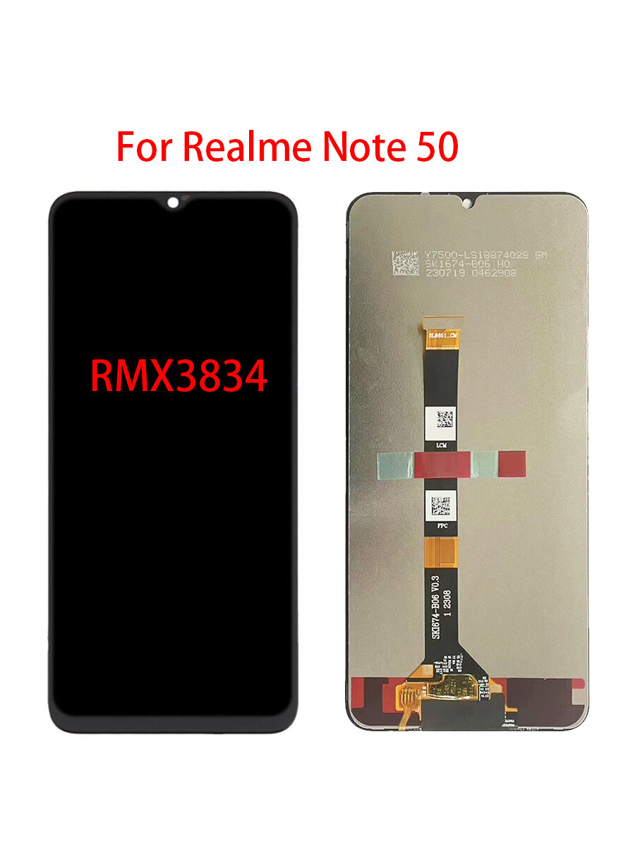 Дисплей на Realme Note 50, RMX3834 в сборе с тачскрином Черны