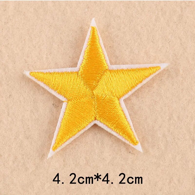 Нашивка звезда, 4.2x4.2 см, G Yellow W