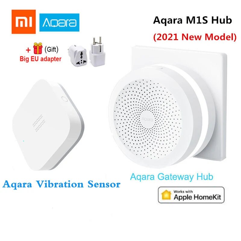 Aqara M1S Hub Gateway Комплекты для умного дома Zigbee Датчики движения температуры дыма и двери Пульт дистанционного управления Работа для Xiaomi APP HomeKit