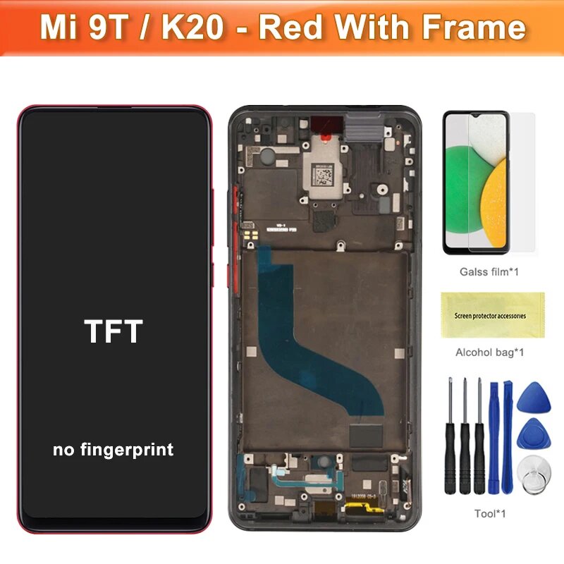 6,39 "Super Amoled Mi 9T ЖК-дисплей для Xiaomi Mi 9T Pro ЖК-дисплей с цифровым TFT RedFrame