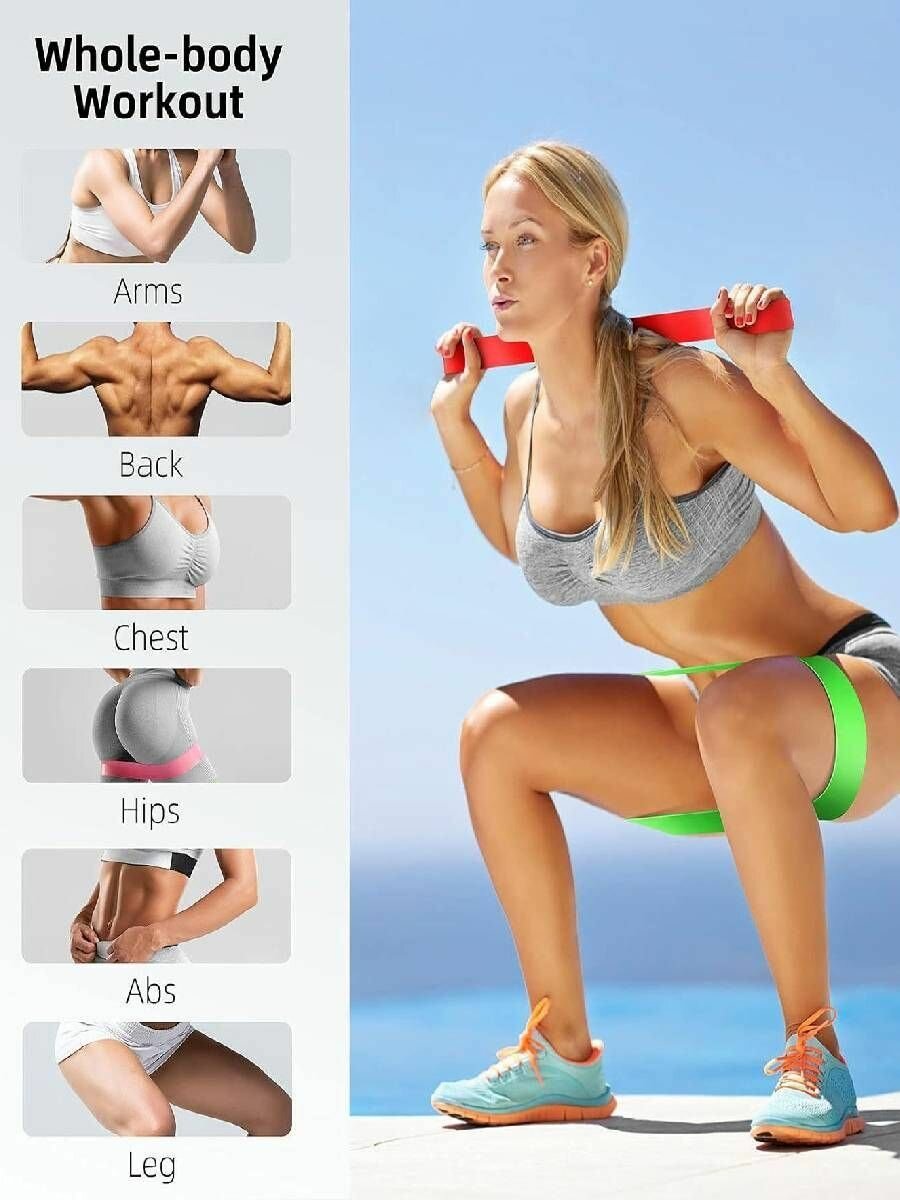 Латексная лента сопротивления, эластичная лента для гимнастики, фитнеса, йоги, тренировок