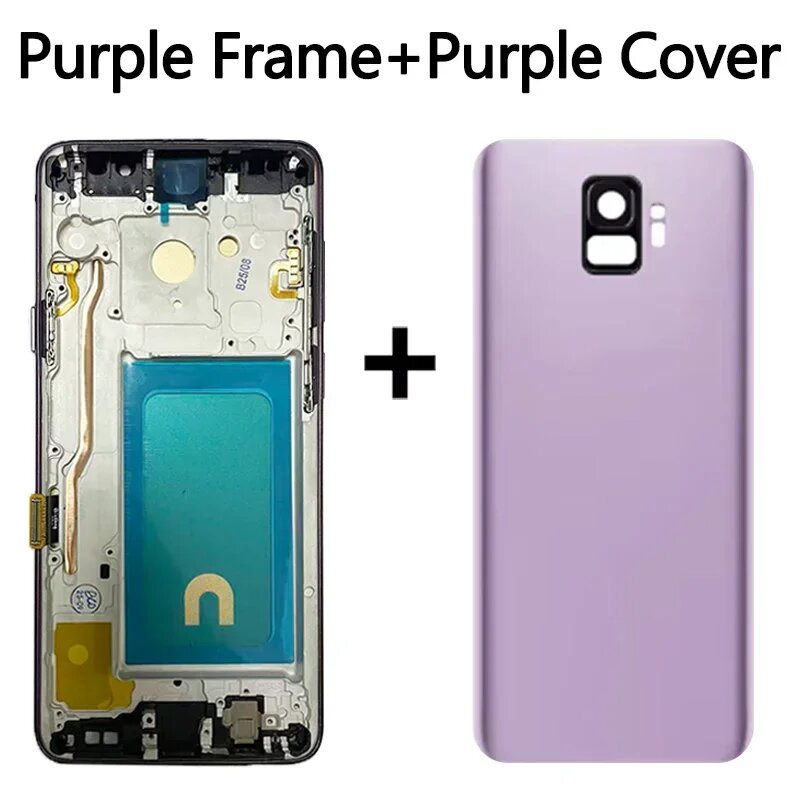 Экран дисплея S9+ для Samsung S9 Plus, ЖК-дисплей, дигитайзер сенсорного экрана Frame Purple Cover