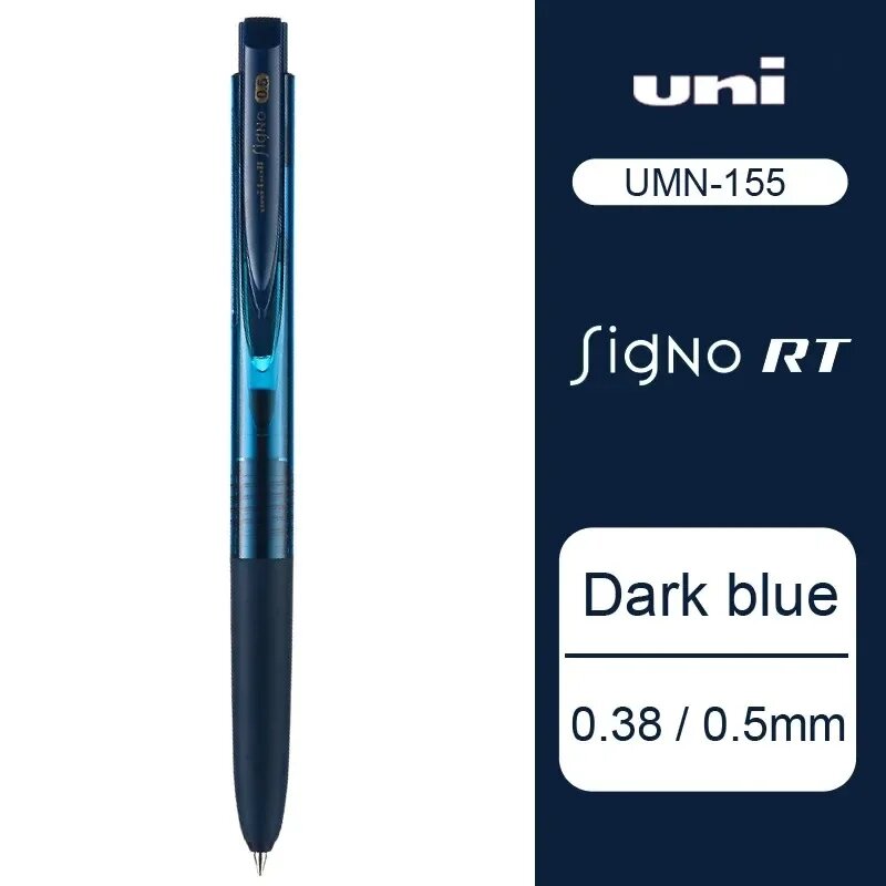 Гелевая ручка Uni Signo RT UMN-155, темно-синий, 0.38/0.5mm