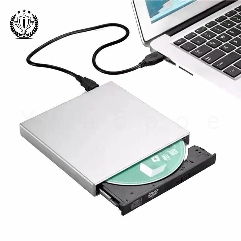 GM Внешний дисковод CD/DVD - USB 2.0 - с записью и чтением, оптический привод для ноутбука, компьютера