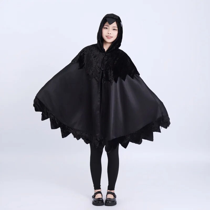 Детский костюм Фламинго/Ворона/Сорока/Эльф Черный, crow