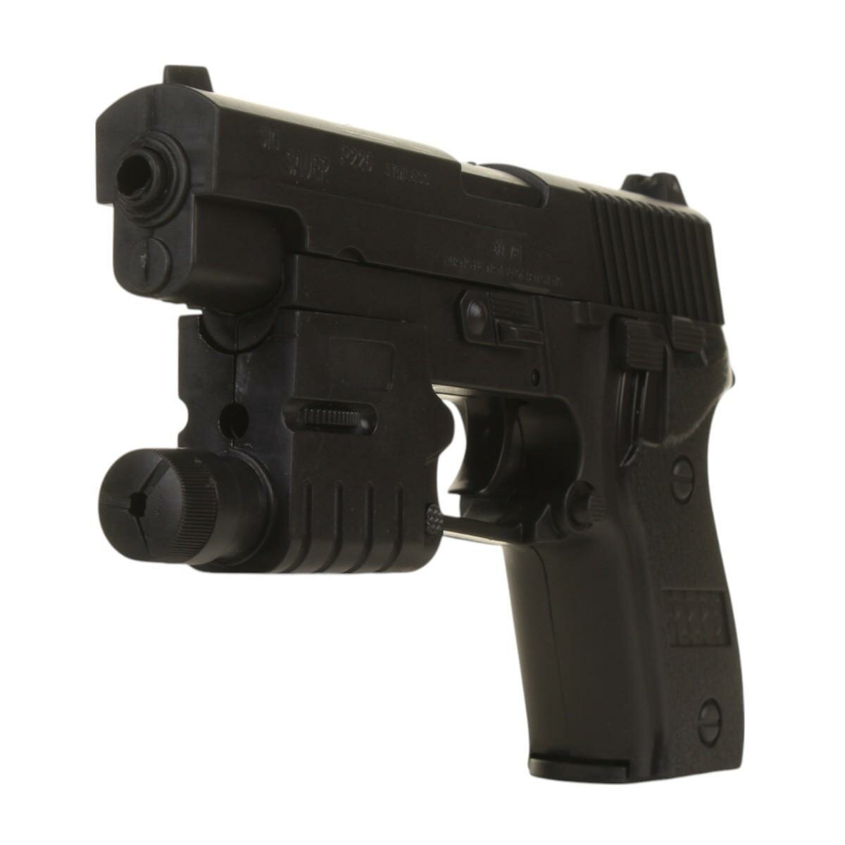 Игрушечный детский пистолет с лазерным прицелом, черный, 17х3х11см