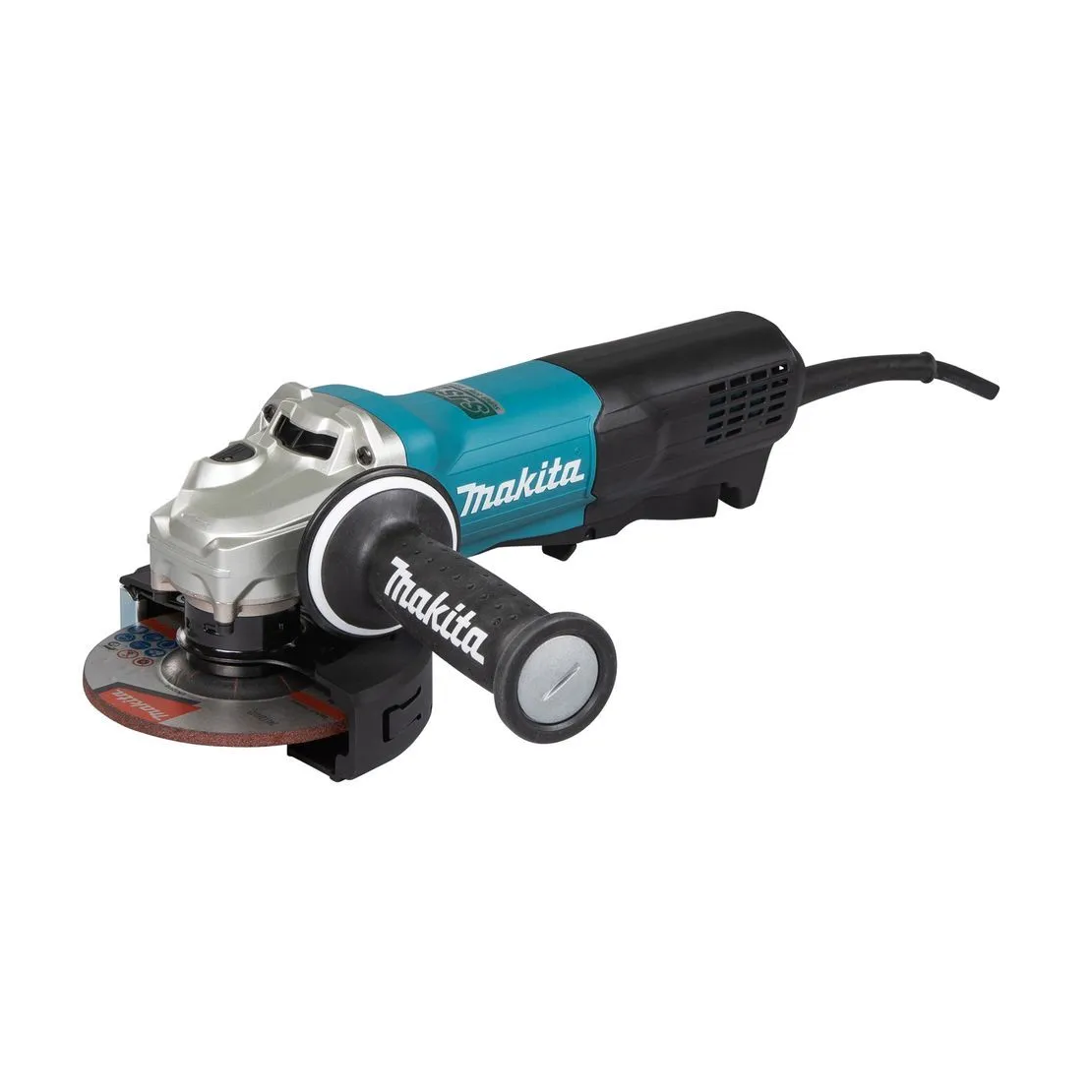 Шлифмашина угловая Makita GA5095X01, 1900 Вт, диск 125 мм, M14, 11500 об/мин, бирюзовый