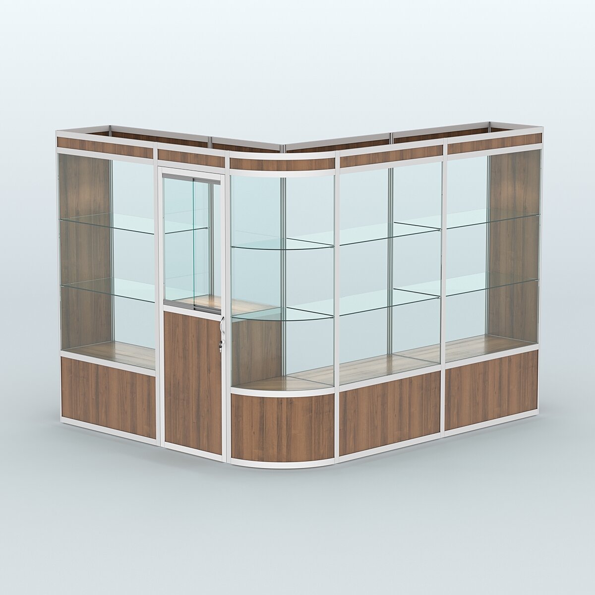 Павильон из профиля угловой №2а (5,5 кв. м), Орех