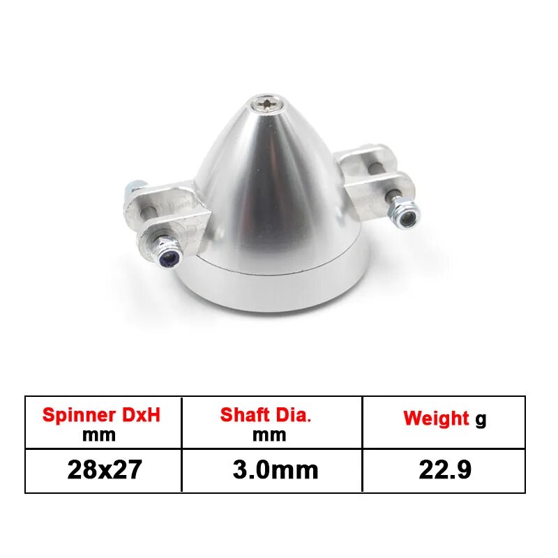 Пропеллер SPARKHOBBY 28x27, 3.0mm, серебряный