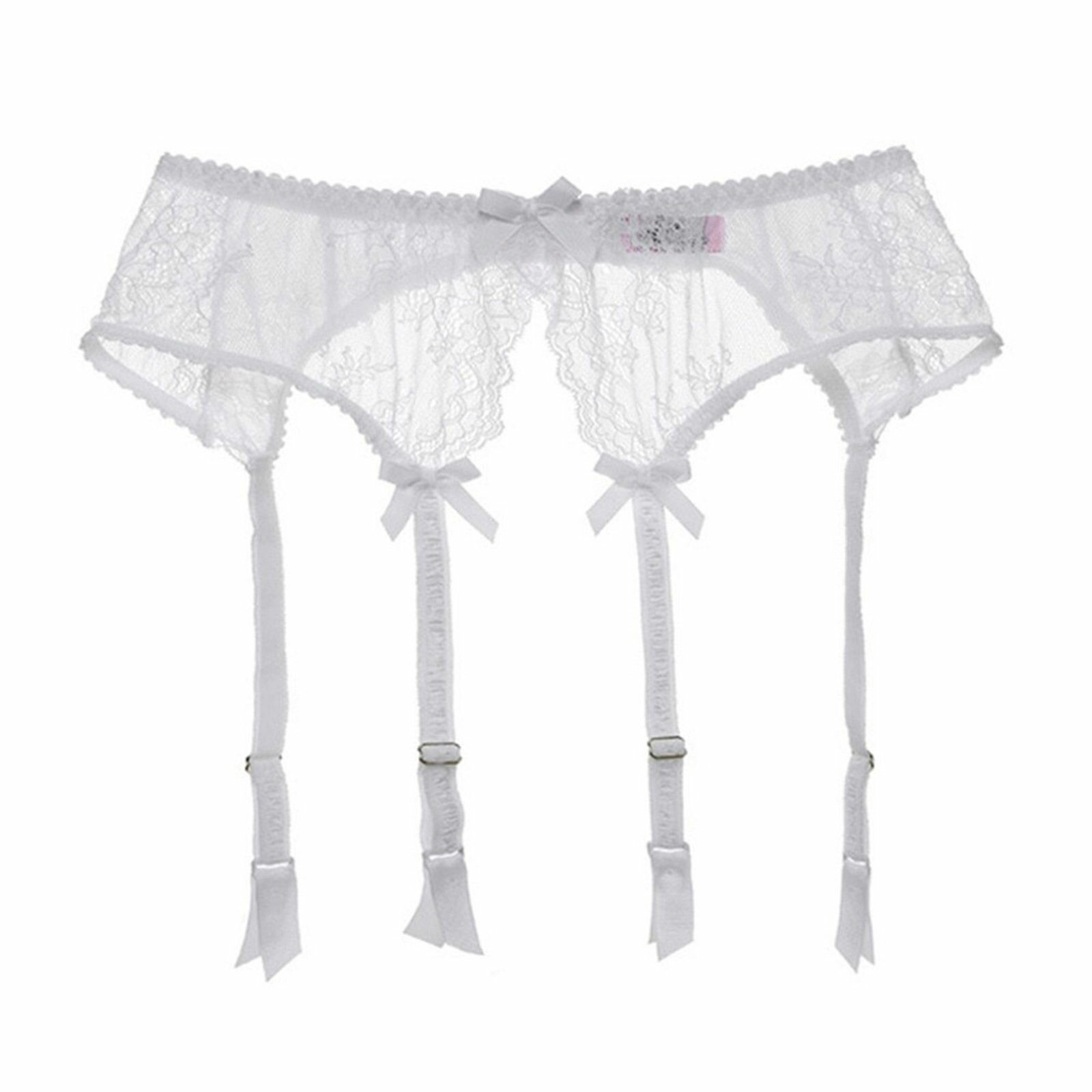 Цветочный кружевной пояс с подвязками и высокой талией бантиком на подтяжках для чулок до бедра