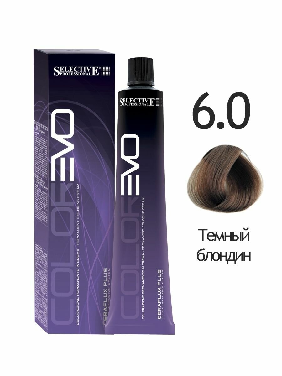 Краска для волос Selective Professional COLOREVO 6.0 темный блондин, 100 мл