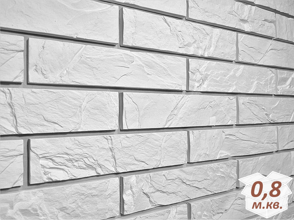 Декоративный камень Русский Камень Уральский скол Белый, 0,8 м. кв.