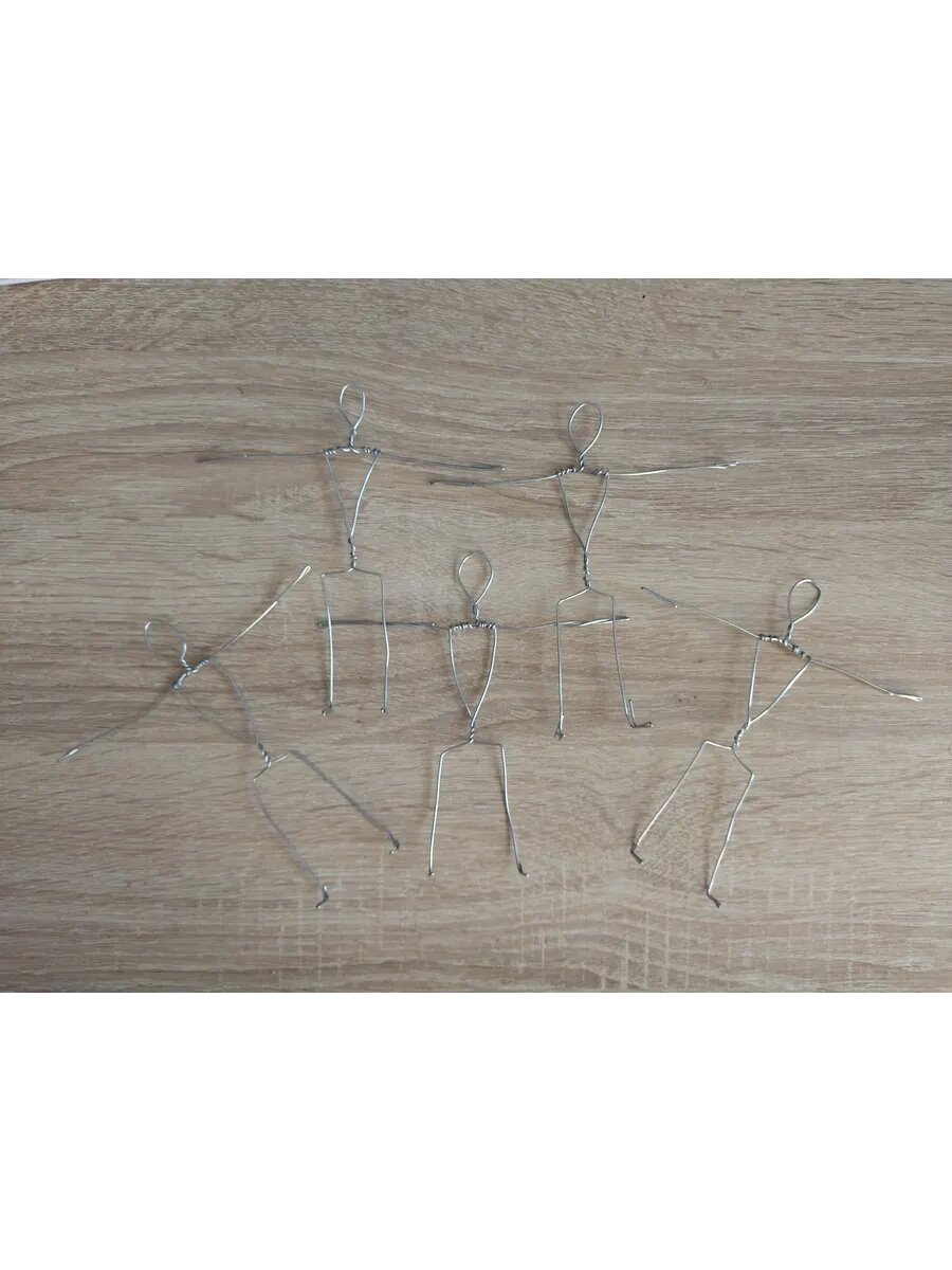 Набор каркасов 5 шт, 12 см высота, для ватной игрушки