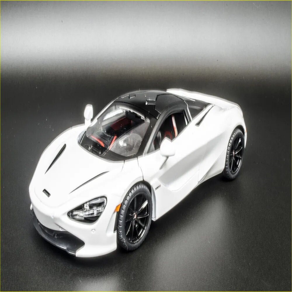 McLaren 720S Эксклюзивная масштабная модель 1/24 с открывающимися дверями и капотом, белый