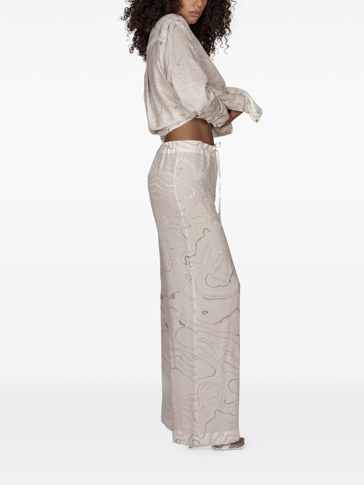Брюки Mia Peculiar Pattern palazzo pants, размер M-L, разноцветный — фото 1