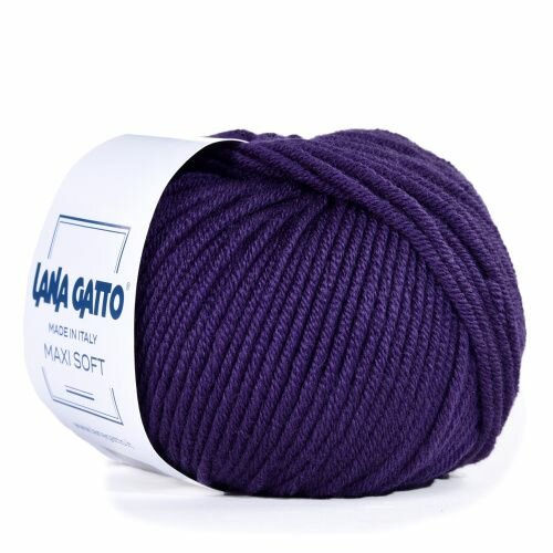 Пряжа Lana Gatto Maxi Soft (1 моток) 14600 тёмно-фиолетовый