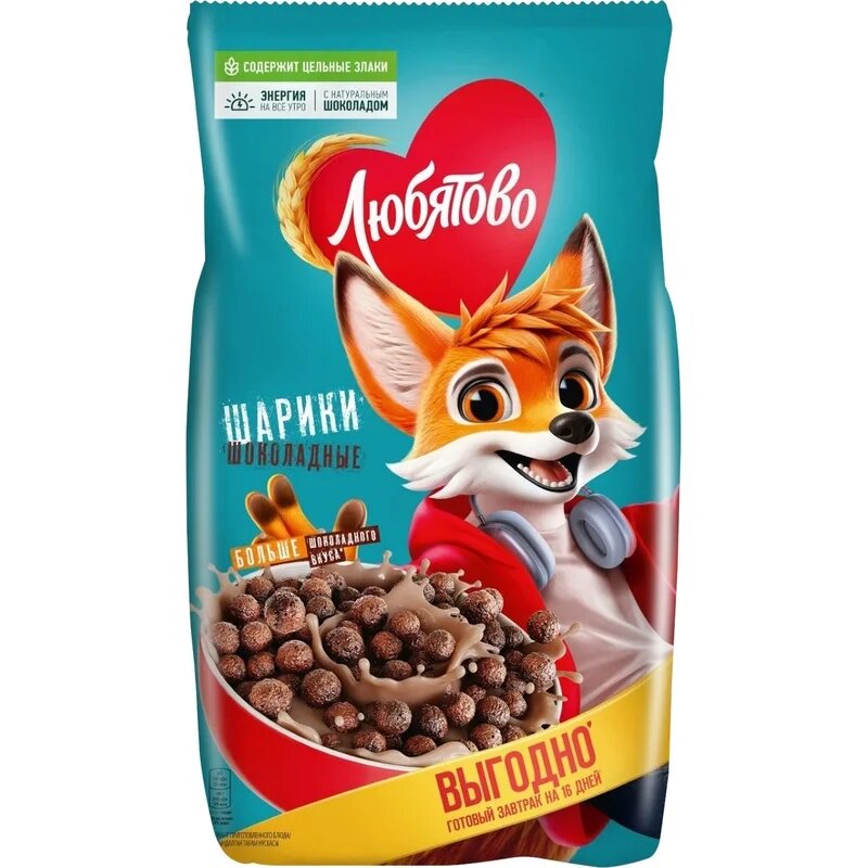 Шарики Любятово шоколадные 500 г, 1564550