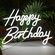 Неоновый светильник Happy Birthday, настольный, акрил, белый цвет свечения, для ...