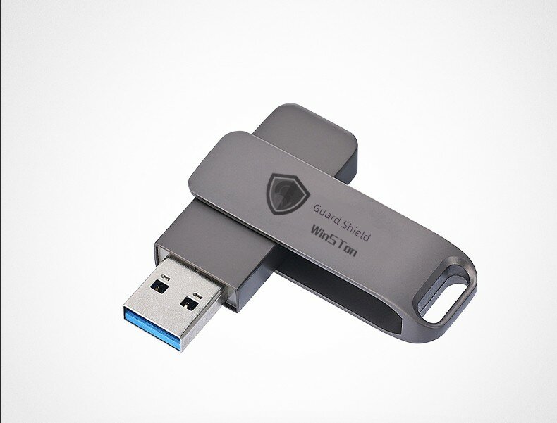 Guardian Shield Зашифрованный USB-накопитель 8 ГБ Темно-серый Второе поколение Профессиональная версия Антивирус и