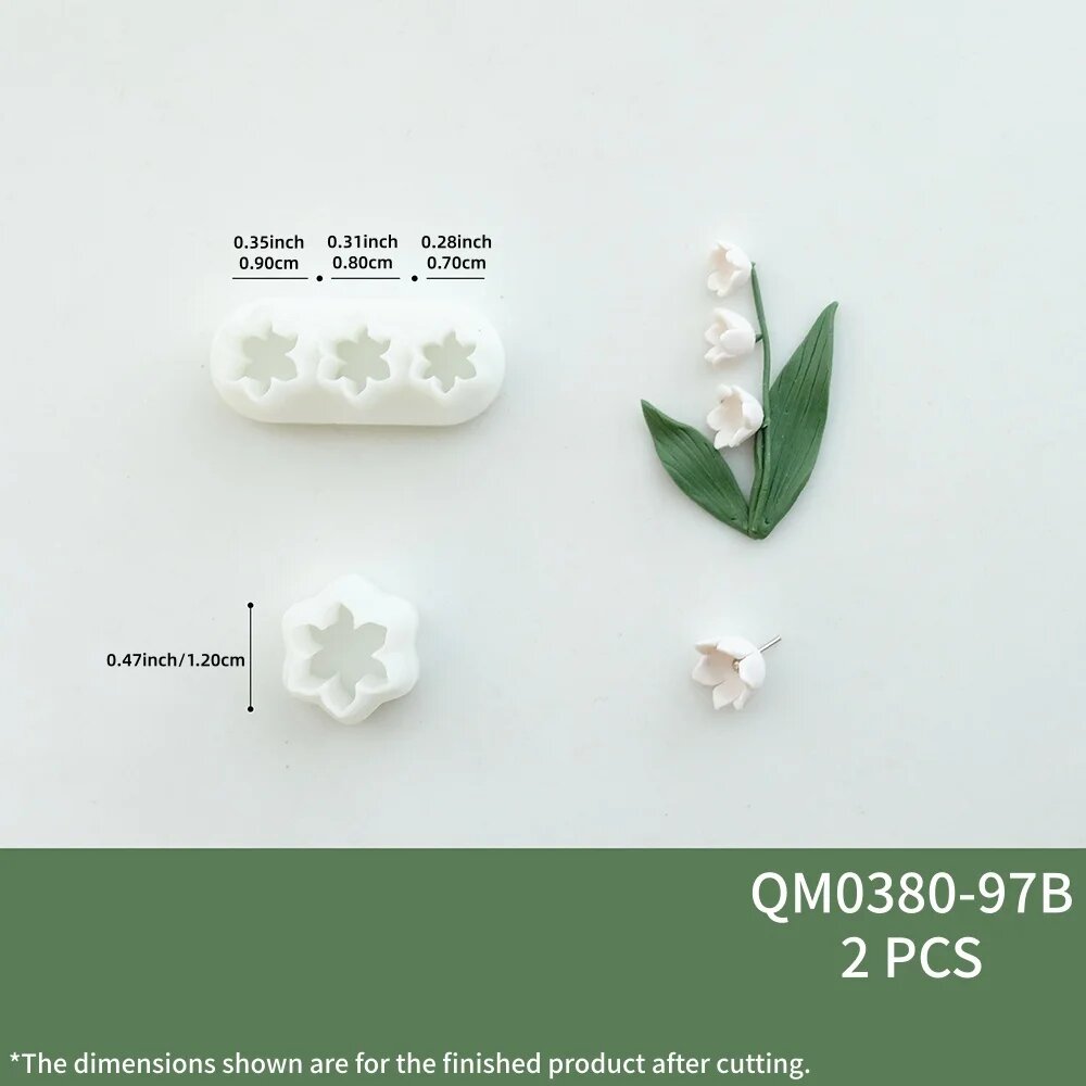 Формы для сережек QM0380-97B, 2 шт, белый