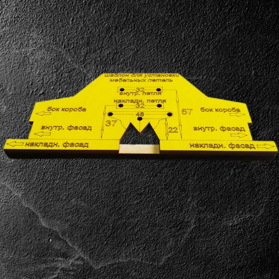 Шаблон для установки мебельных петель