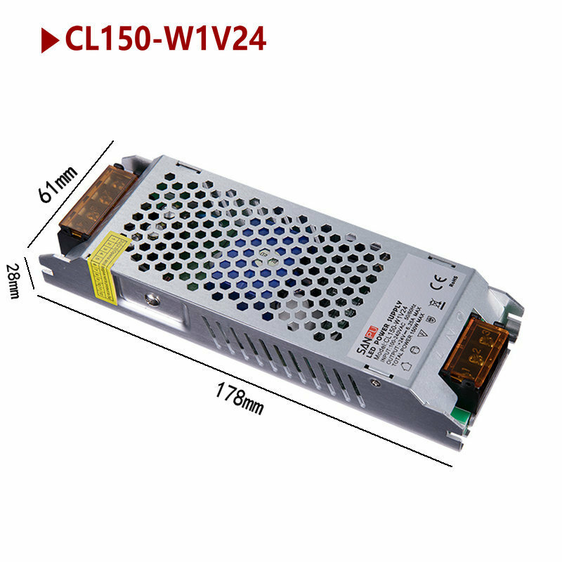 Ультратонкий линейный светодиодный блок питания 220В на 12В/24В/48В с постоянным напряжением для световых коробов и линейных светодиодных лент.