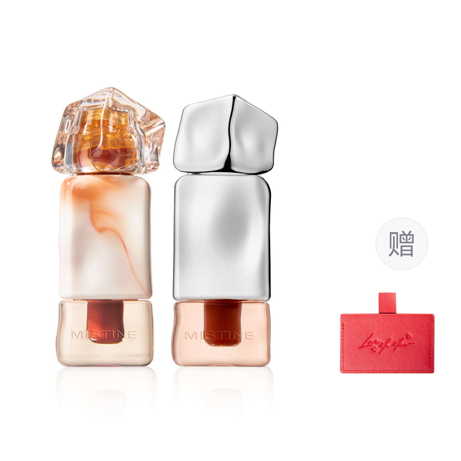 Блеск для губ женский Mistine Pink Silver Limited Тайский стиль, аромат молочного кофе, пухлый бархатный крем