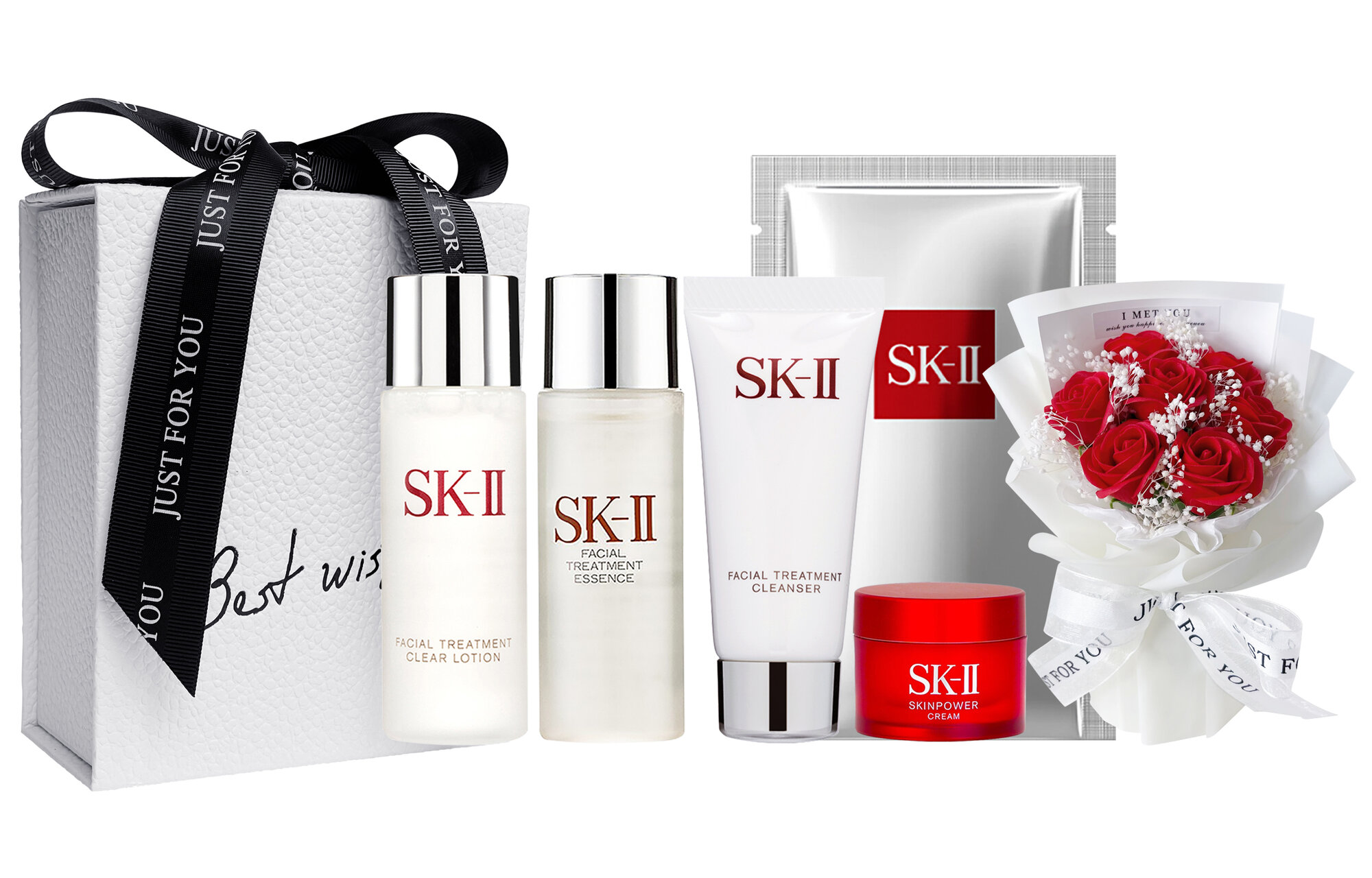 Набор пробников унисекс SK-II Goddess Water и Clear Lotion, уход за кожей, подарочный бокс букета 5697246