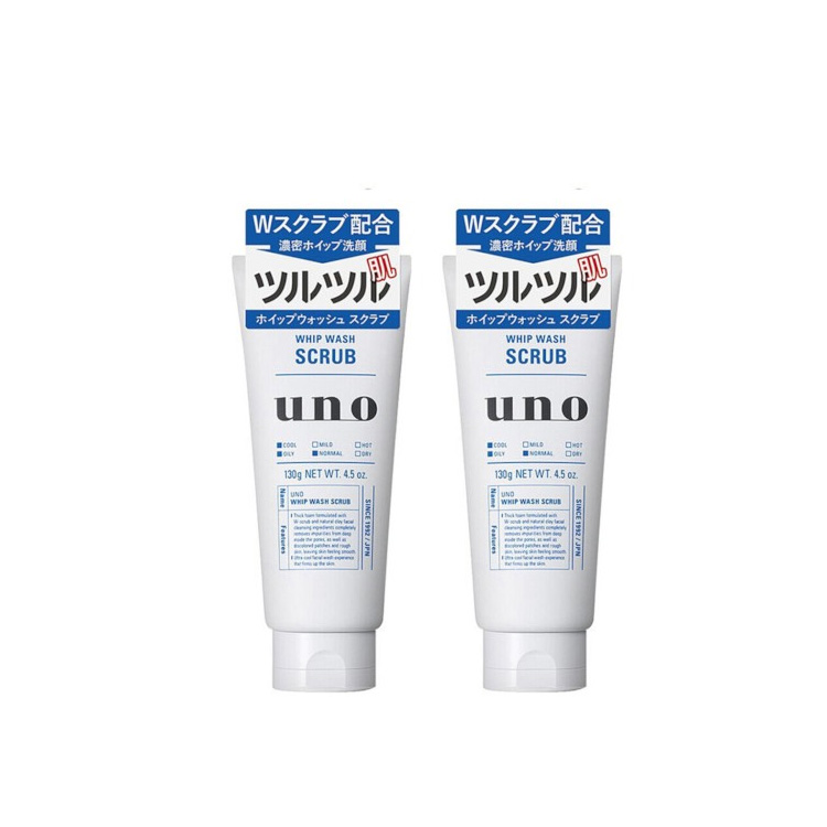 Очищающее средство для лица от прыщей мужское UNO Pure 130г/130г*2, Успокаивающее Освежающее Отшелушивающее Контроль себума