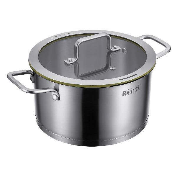 Кастрюля 20см/3.4л с крышкой REGENT inox PALERMO (77-0420)