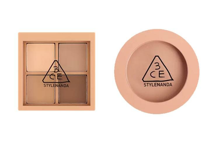 Набор теней женский 3CE 4 цвета + румяна 5731018, Легко растушевываются, Яркий тон кожи