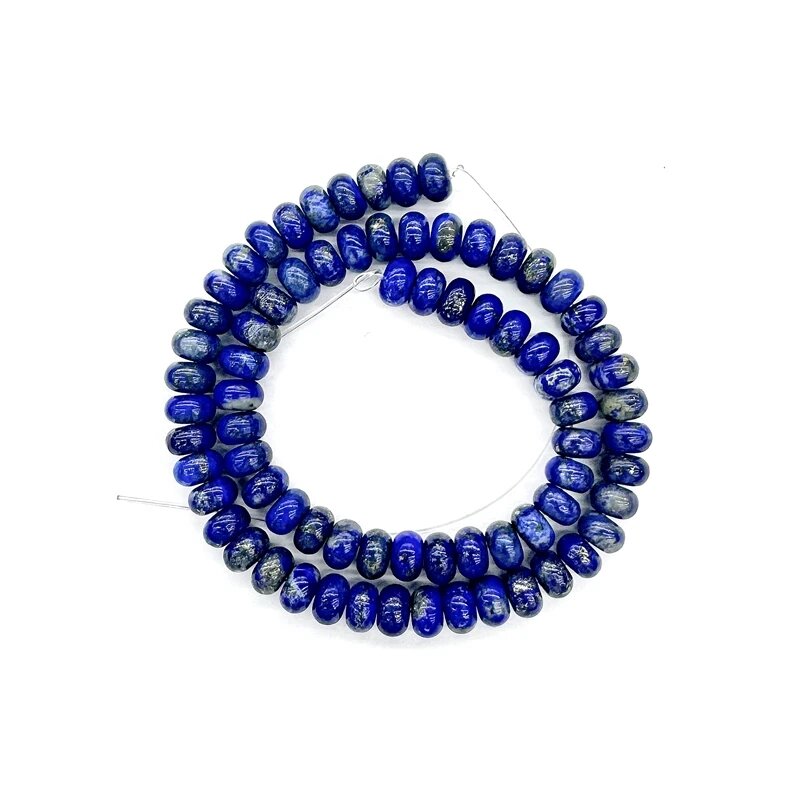 Бусины ZHUOHONG из натурального камня 5x8 мм Темно-синий, Lapis Lazuli